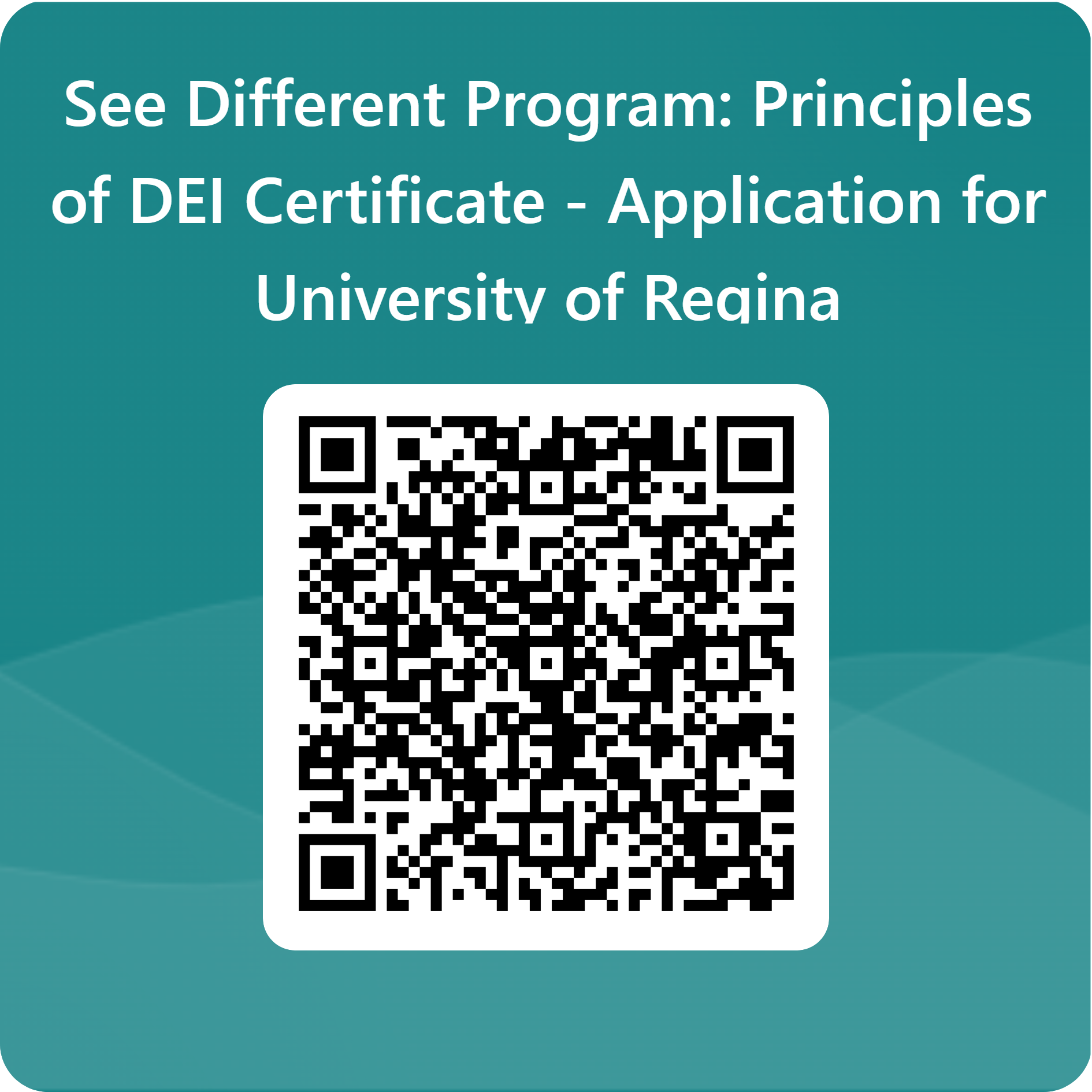 Principles of DEI Certificate | University of Regina