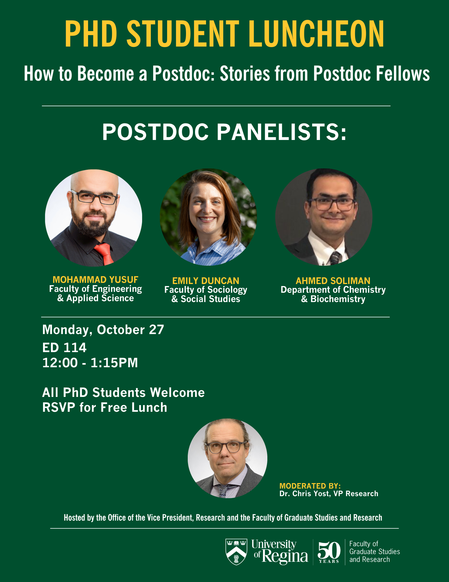 How to become a Postdoc: Stories from Postdoc Fellows Luncheon ...
