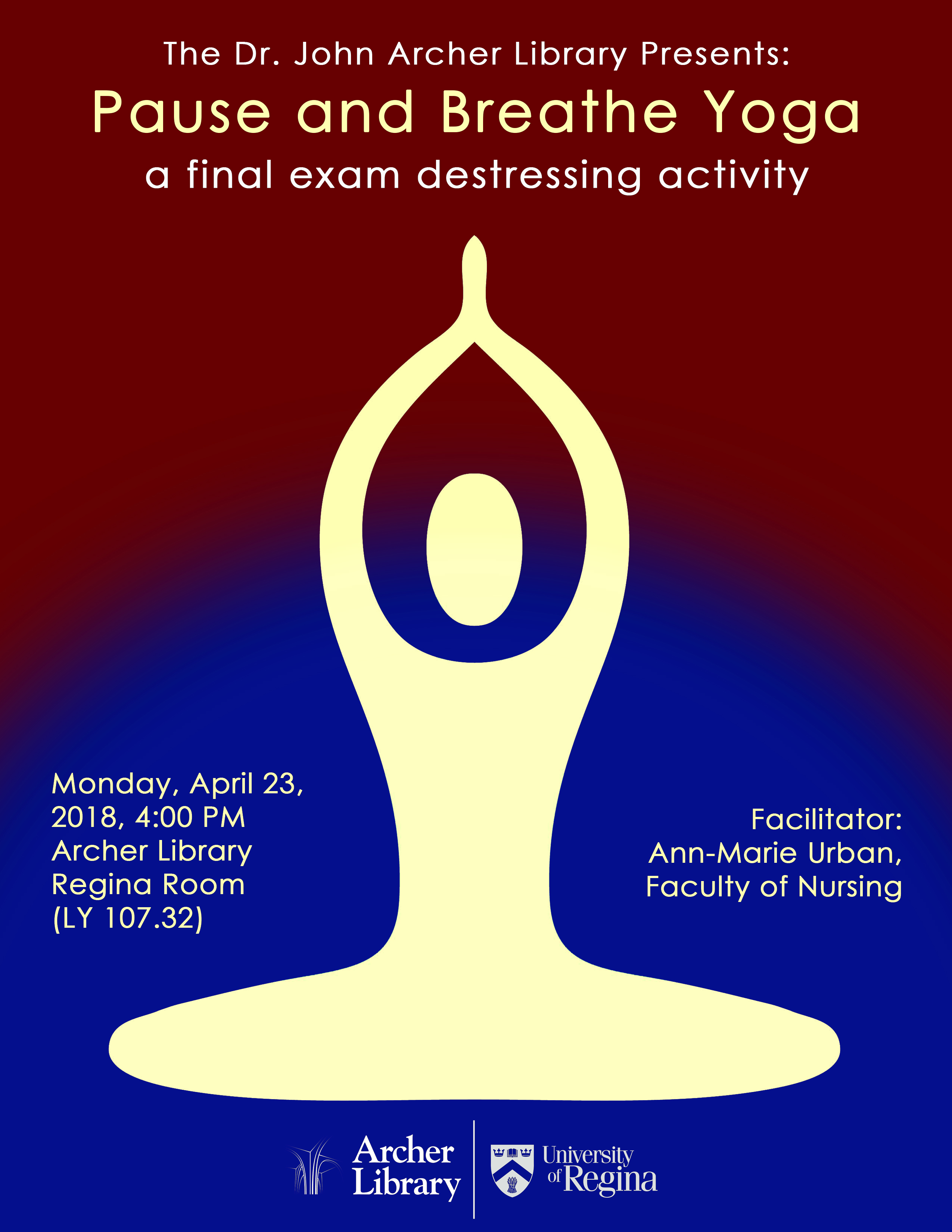 Pause and Breathe Yoga | Library Home, University of Regina