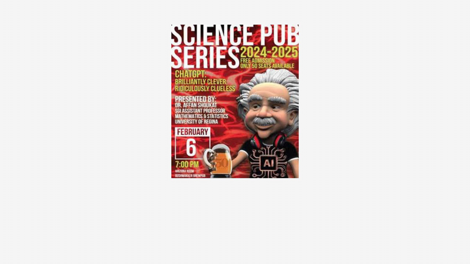 Science Pub Series at Bushwakker’s | University of Regina