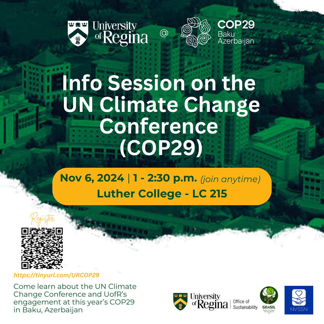 Info Session on UN Climate Change (COP 29) | University of Regina